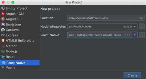 React Native Webstorm