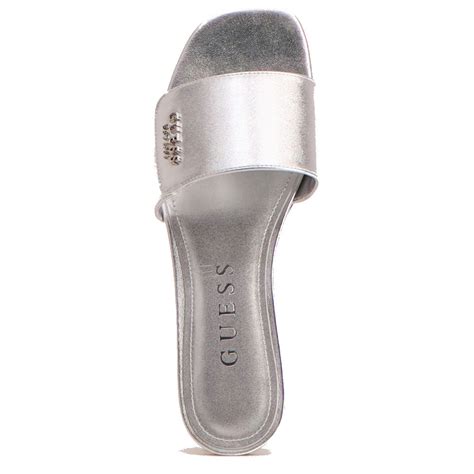 Ciabatte Donna Guess Linea Jodalee Colore Silver Cuoieriashop