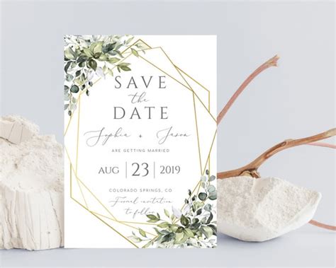 Editable Save The Date Template Printable Save The Date Etsy
