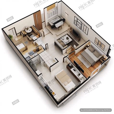 Ai创作图3d房型图 立体户型图 立体房型图 家装鸟瞰图 地产户型图渲染 渲染户型平面图 室内设计鸟瞰图 3d布局效果图 室内装修鸟瞰效果图 房屋效果图制作 3d室内效果图 户型图渲染 3d