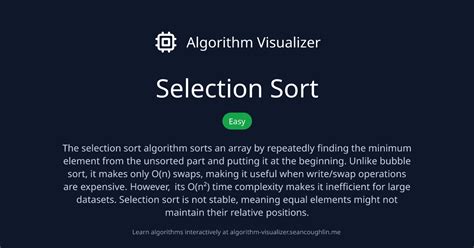 Selection Sort Algorithm Visualizer