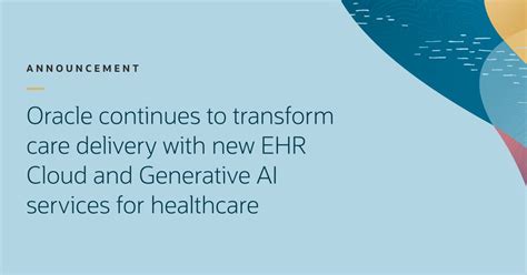 Oracle Transforms Care Delivery With Next Generation Millennium Ehr And Generative Ai
