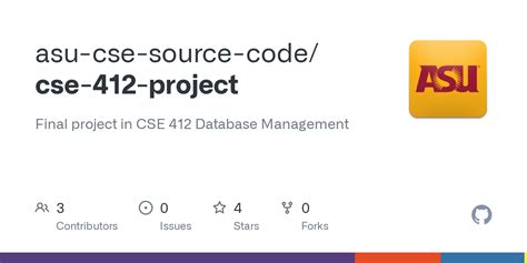 Github Asu Cse Source Codecse 412 Project Final Project In Cse 412