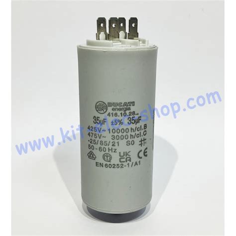 Condensateur de démarrage 35uF 450V DUCATI double faston vis 416 10 28