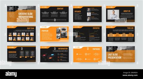 Slide Presentation Template For Use In Annual Report Business