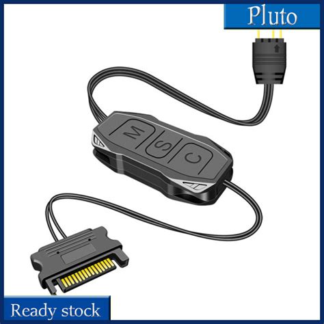 ใหม่ Argb Mini Controller พร้อมสายยาวความเข้ากันได้กว้าง 5v 3 Pin เป็น Sata แหล่งจ่ายไฟ Rgb Sync