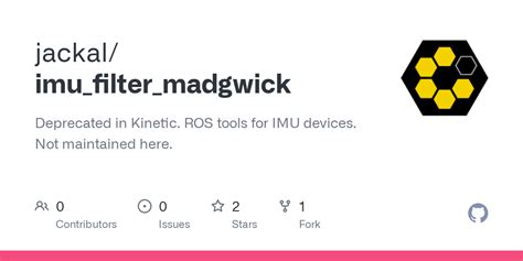 Github Jackalimufiltermadgwick Deprecated In Kinetic Ros Tools