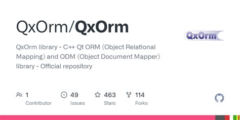 Github Qxorm Qxorm Qxorm Library C Qt Orm Object Relational
