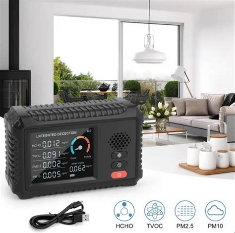 XTECH Air Quality Monitor In HCHO TVOC PM PM Accuracy Model Name Number HLW