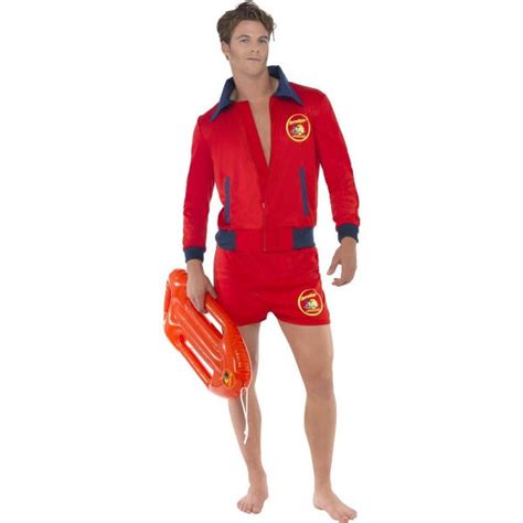 Baywatch Mens Lifeguard Costume Short Shorts And Jacket Cracker