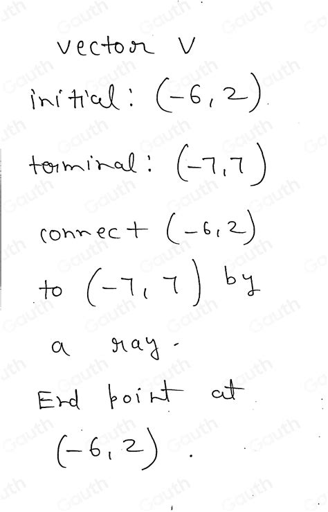 Solved Let The Vector V Have An Initial Point At 6 2 And A Terminal Point At 7 7 P The