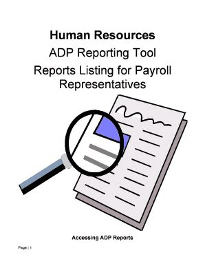 Fillable Online ADP Reporting Tool Fax Email Print PdfFiller