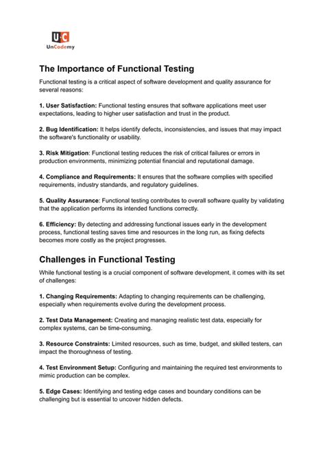 What Is Functional Testing Types And Examples PDF