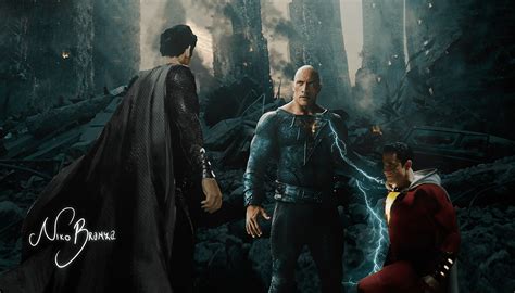 Shazam And Superman Vs Black Adam On Behance
