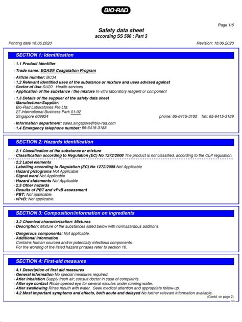 Bc34 Sds Eqas Coagulation Program Pdf