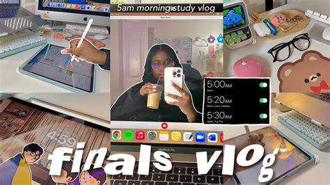 5AM STUDY VLOG Waking Up Early Productive Study Vlog Food