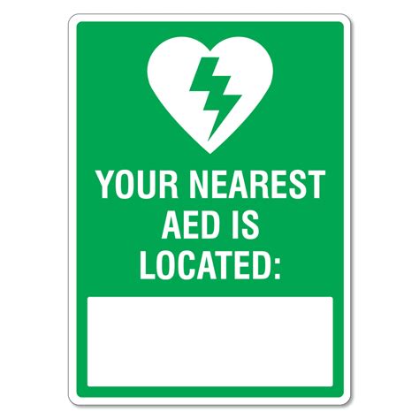 Defibrillator Location Sign At Elsie Tucker Blog