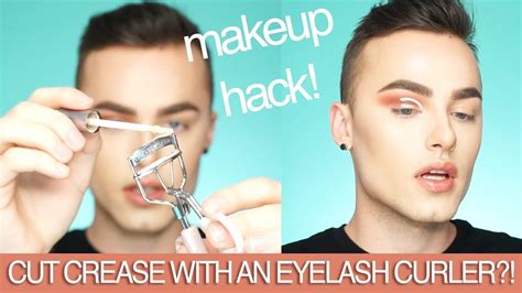 Cut Crease Makeup Hack Eyelash Curler Stamp Youtube