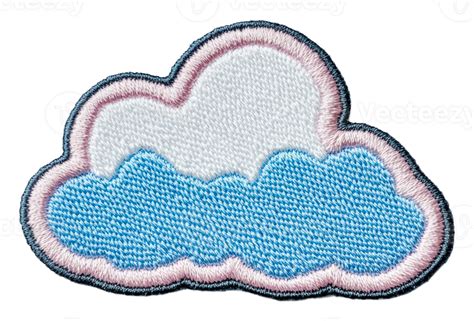 Colorful Embroidered Cloud Patch For Clothing Use Cut Out Stock