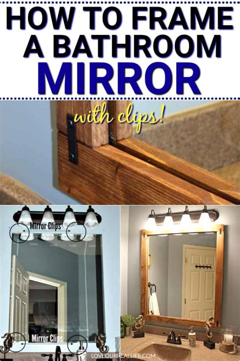 How To Frame A Large Bathroom Mirror That Has Clips Everything Bathroom