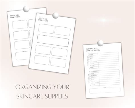 Skincare Planner Skincare Routine Planner Printable Skin Care Planner