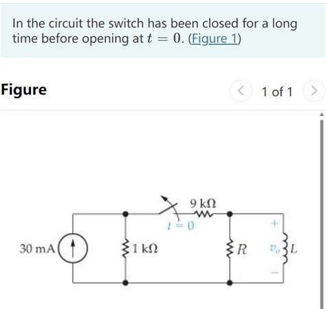Solved In The Circuit The Switch Has Been Closed For A Long Chegg