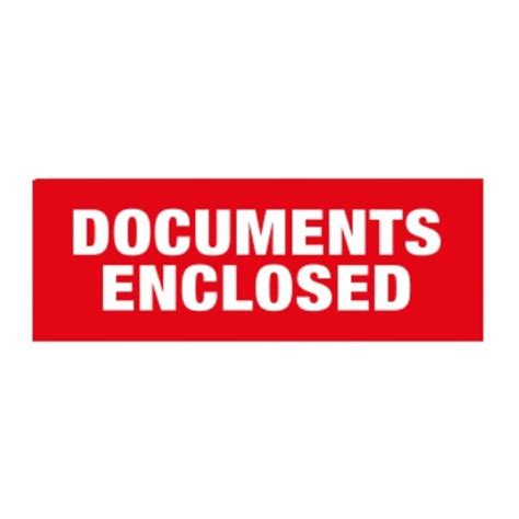 Documents Enclosed Parcel Labels 1000 Fast Delivery
