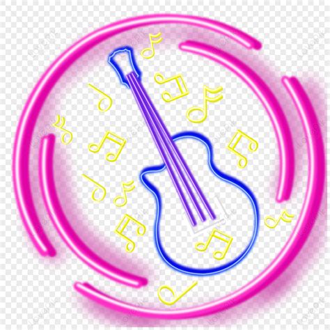 손으로 그린 멋진 기타 음악 일러스트 축제 노트희극 배우간판 Png 일러스트 무료 다운로드 Lovepik