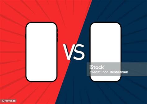 휴대 전화의 Vs 두 개의 스마트 폰을 비교합니다 블로거 및 프리젠 테이션을위한 화면으로 모형 11 프로 브랜딩 모바일 리뷰