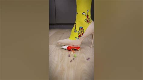 Yellow Funky Socks And High Heels Smash Asmr Youtube
