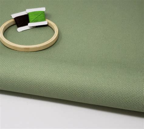 Sage Green Hand Dyed Cross Stitch Fabric Fabric Flair
