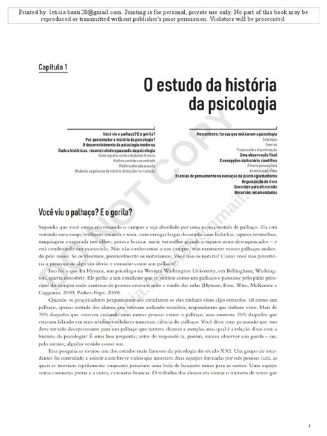 História Da Psicologia Moderna Capitulo 1 Pdf