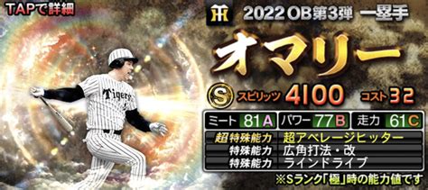 【プロスピa】ob第3弾2022が登場！全選手の評価一覧と当たりランキング Fs Stadium ～エフスタ～