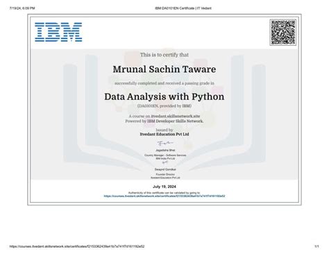 Dataanalysis Python Certification Professionaldevelopment Mrunal