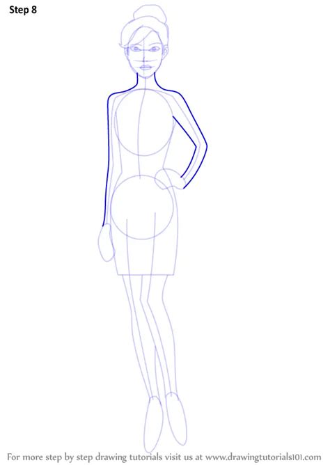 How To Draw Dr Rebecca Holiday From Generator Rex Generator Rex Step