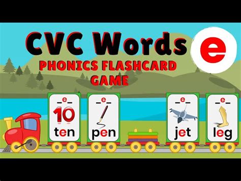 Cvc E Phonics Train Memory Game English Esl Video Lessons