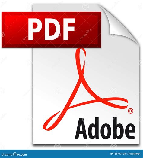 Ditorial Logo De Vecteur D Ic Ne D Adobe Pdf Photo Stock Ditorial
