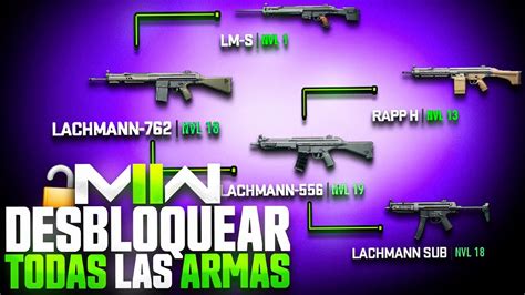 COMO DESBLOQUEAR TODAS LAS ARMAS DE MODERN WARFARE 2 YouTube