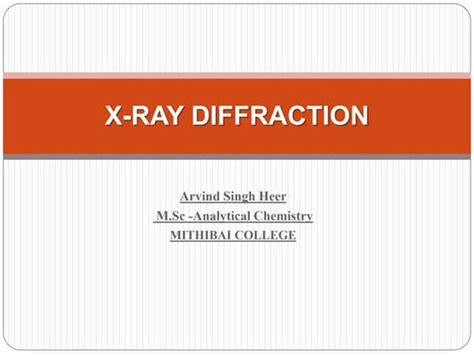 X Ray Powder Diffraction Ppt