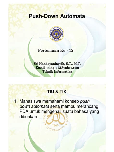 push down automata pdf