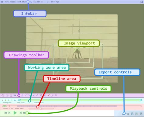 Playback Screen User Interface — Kinovea 0 9 5 Documentation
