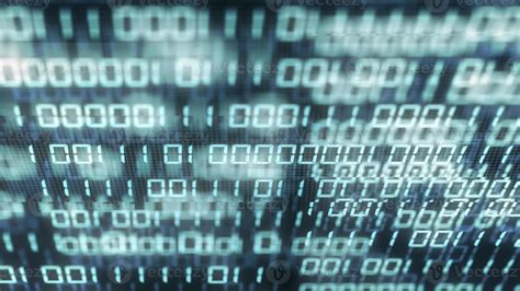 Digital Binary Code Number On Computer Screen Background 3412390 Stock