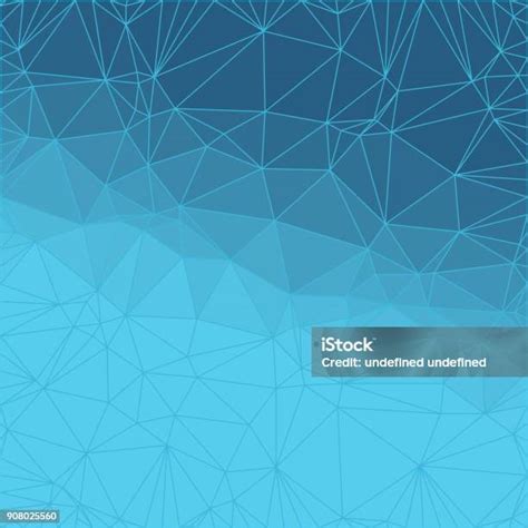 Latar Belakang Segitiga Poligonal Biru Abstrak Ilustrasi Stok Unduh
