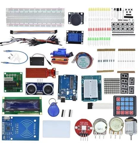 Kit Arduino Uno R3 Mega328p Placa De Pruebas Y Motor De Paso Cuotas