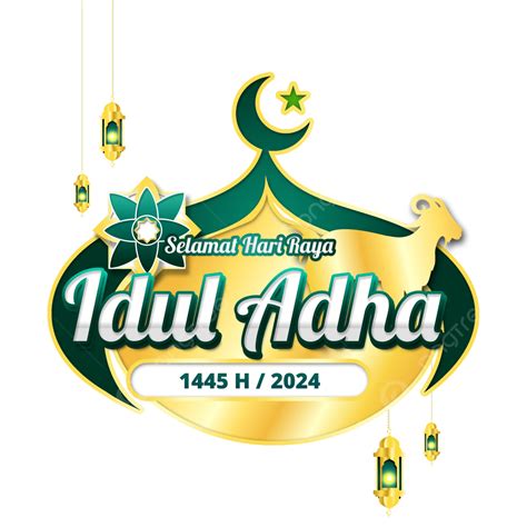 Szczęśliwego Eid Al Adha 2024 Rok 1445 H Z Islamską Dekoracją Złotej