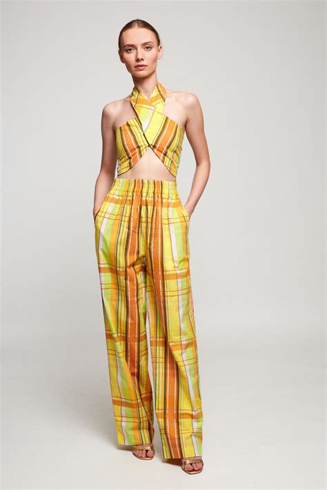 Crossover Halter Straight Leg Trouser Swf Boutique International