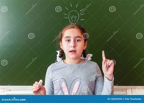 A Schoolgirl At The Blackboard Was Able To Find A Solution To The Problem Inspiration The Idea