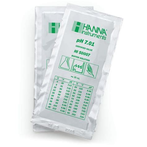 Ph 7 01 Technical Calibration Buffer Sachets 10 X 20ml Hi50007 01 Hanna Instruments Australia