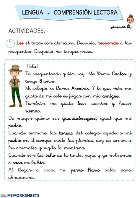 Comprension Lectora Ficha Interactiva Y Descargable Puedes Hacer Los Images