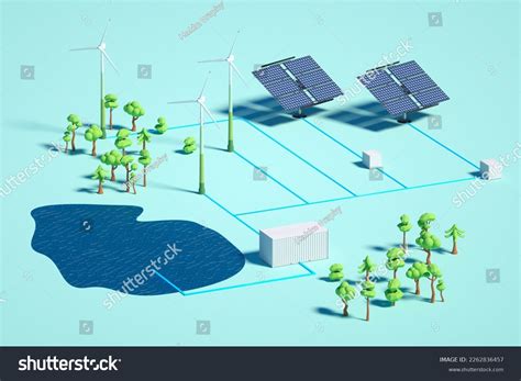 Solar Farm Power Plant Solar Cell Stock Illustration 2262836457 Shutterstock